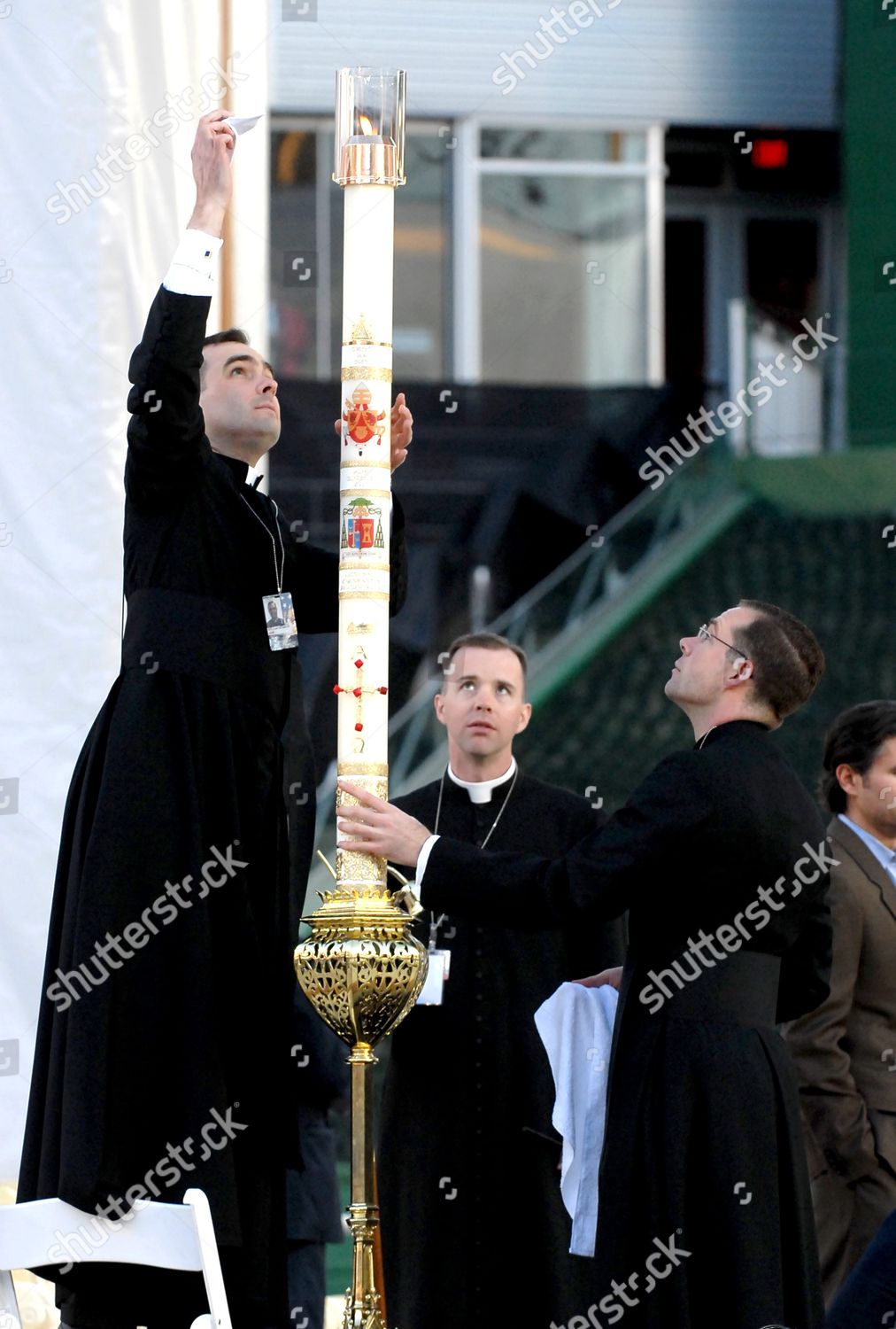 Father Carter Griffin Left Father Adam Editorial Stock Photo - Stock ...