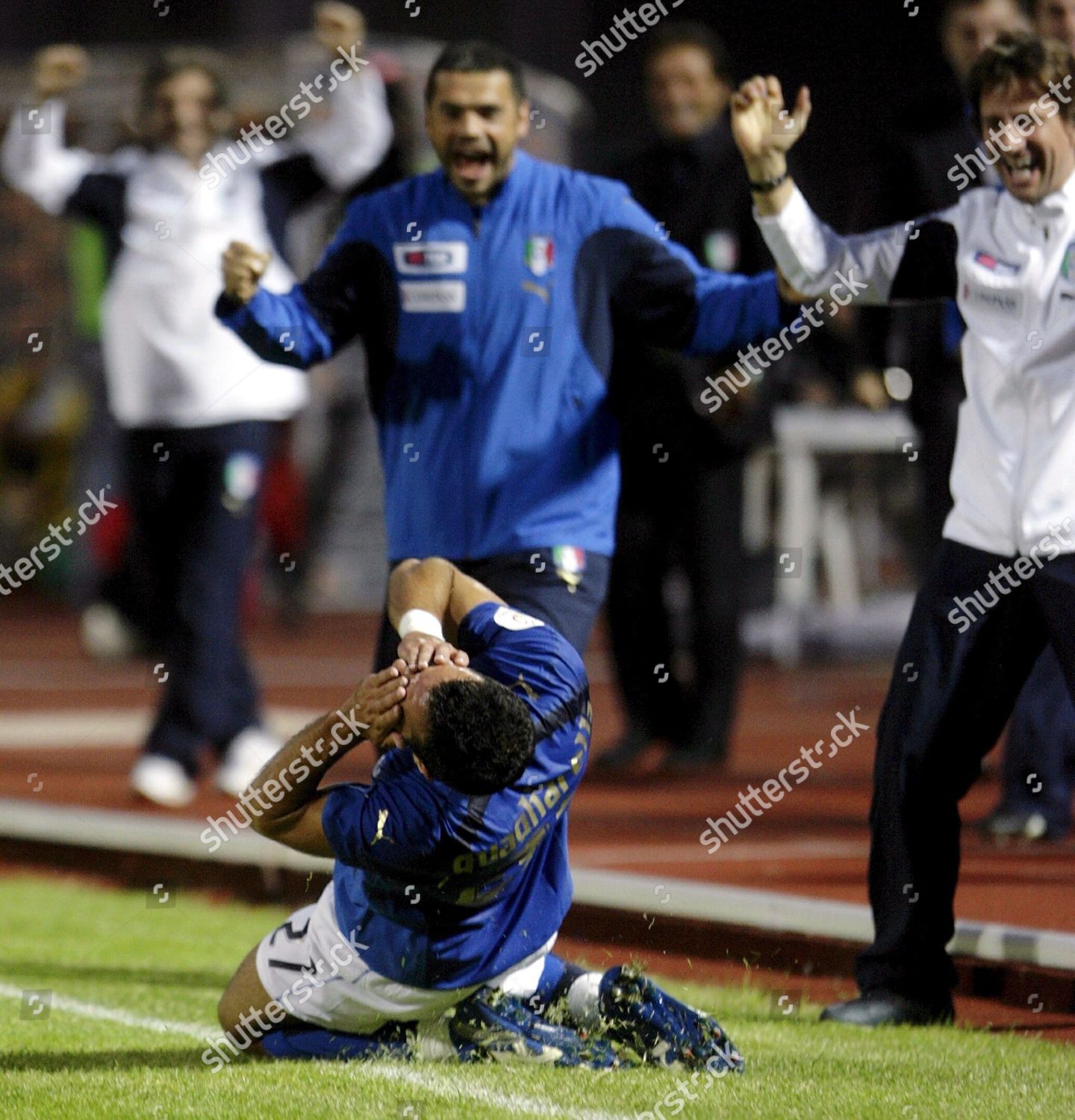 Italian Player Fabio Quagliarella Celebrates After Editorial Stock ...