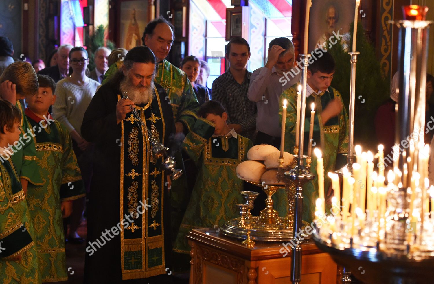 Archpriest Boris Ignatievsky Conducts Christmas Eve Editorial Stock ...