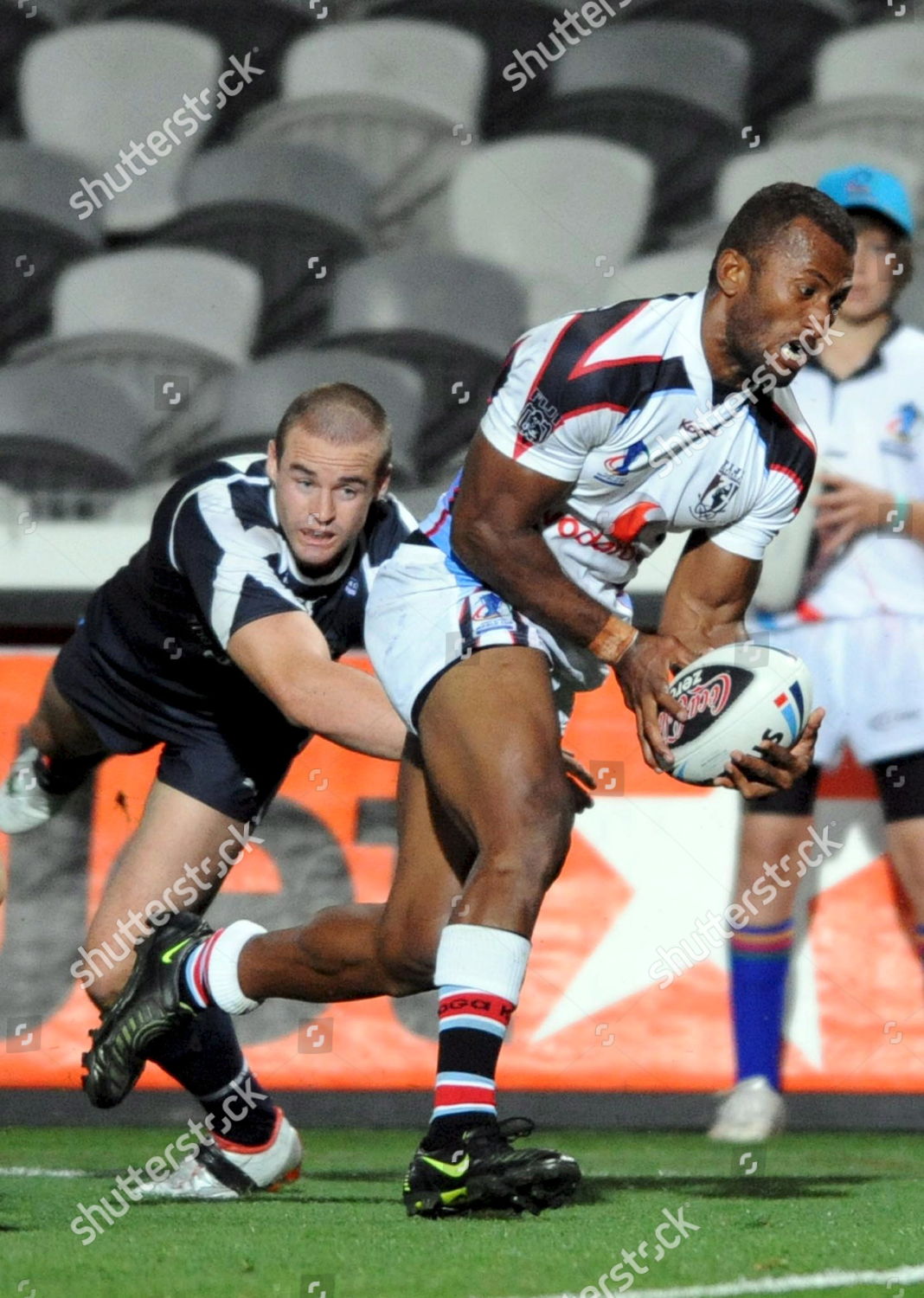 Fijis Semi Tadulala Steps Through Tackle Editorial Stock Photo - Stock ...