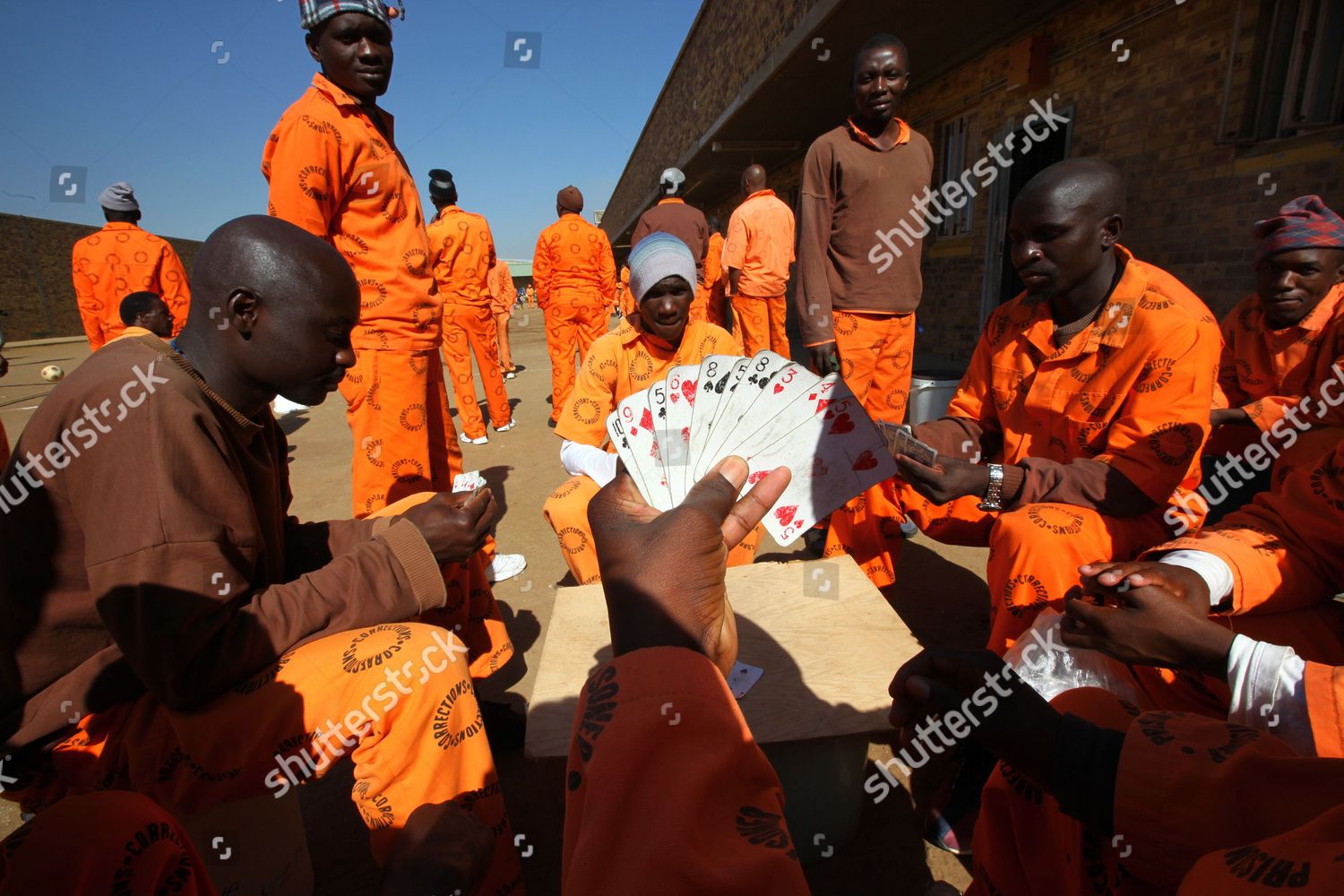 Inmates Play Cards Soccer Game Continues Editorial Stock Photo - Stock ...