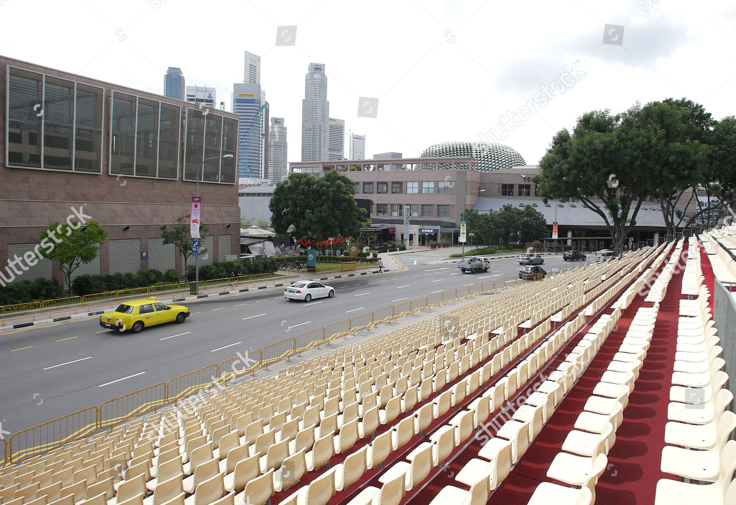 Formula One Grandstrand Raffles Avenue Editorial Stock Photo - Stock ...