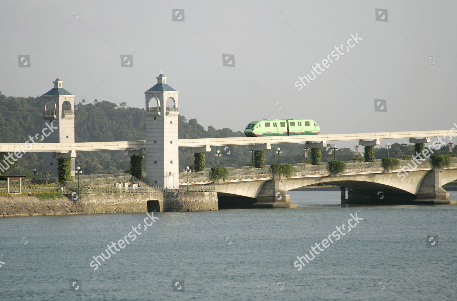 Sentosa Express Monorail Train On Causeway Editorial Stock Photo ...