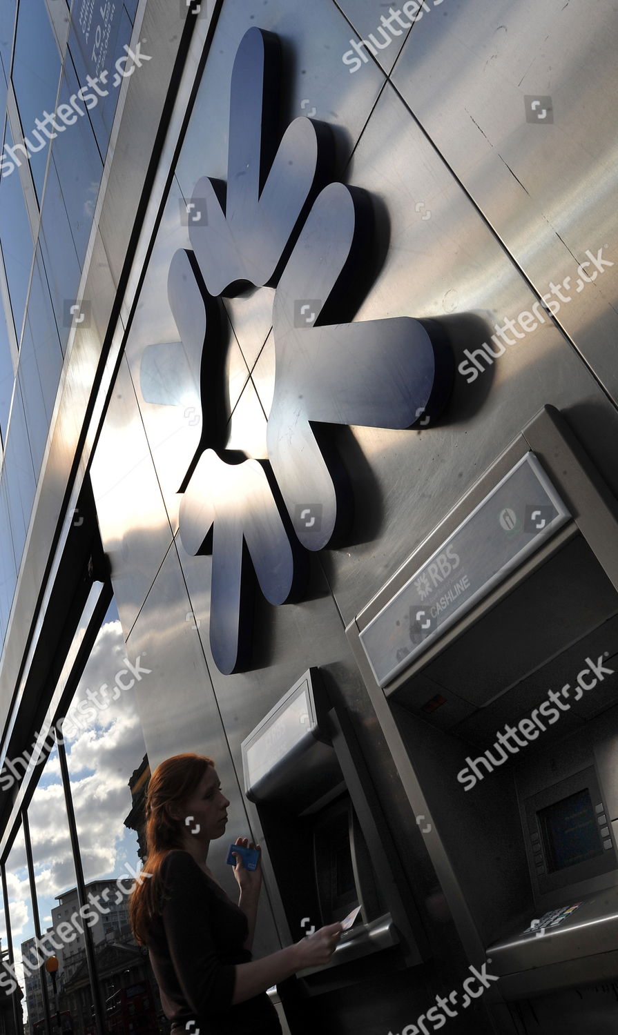 Customer Uses Rbs Atm Machine Rbs Editorial Stock Photo - Stock Image ...