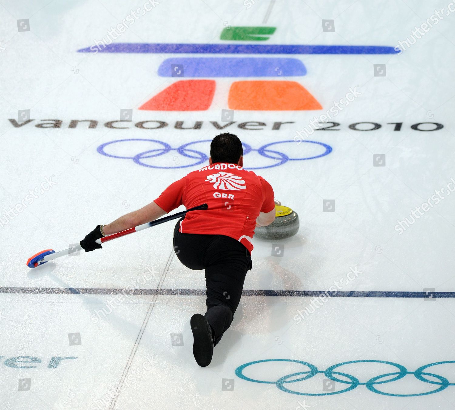 Great Britains Curling Skip Makes Throw Editorial Stock Photo - Stock ...