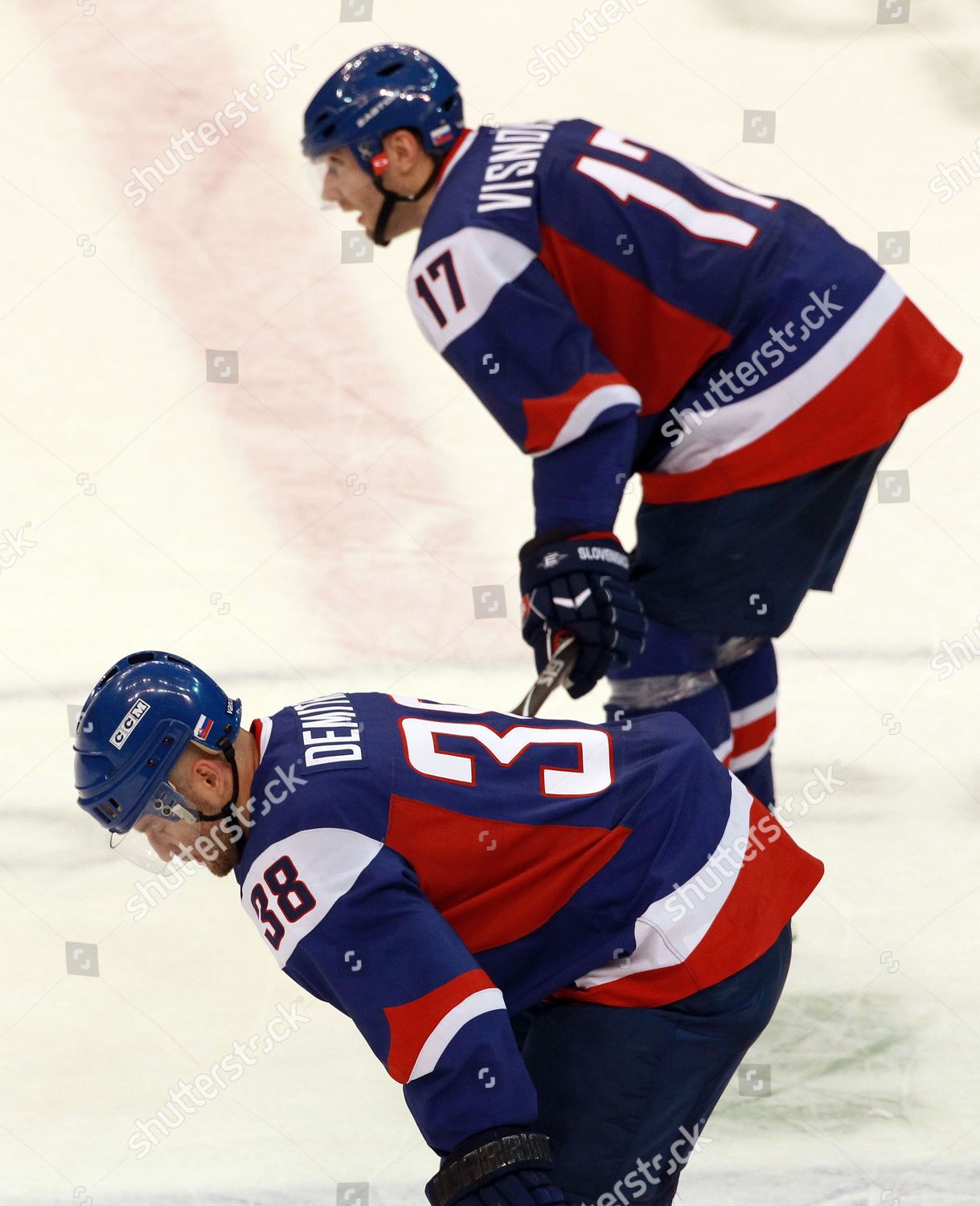 Slovakias Pavol Demitra Front Lubomir Visnovsky Editorial Stock Photo ...