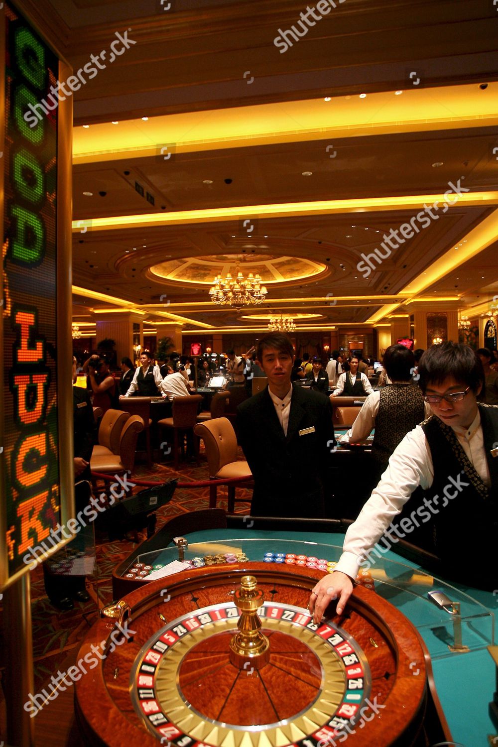 Roulette Dealer Prepares Grand Opening Four Editorial Stock Photo ...