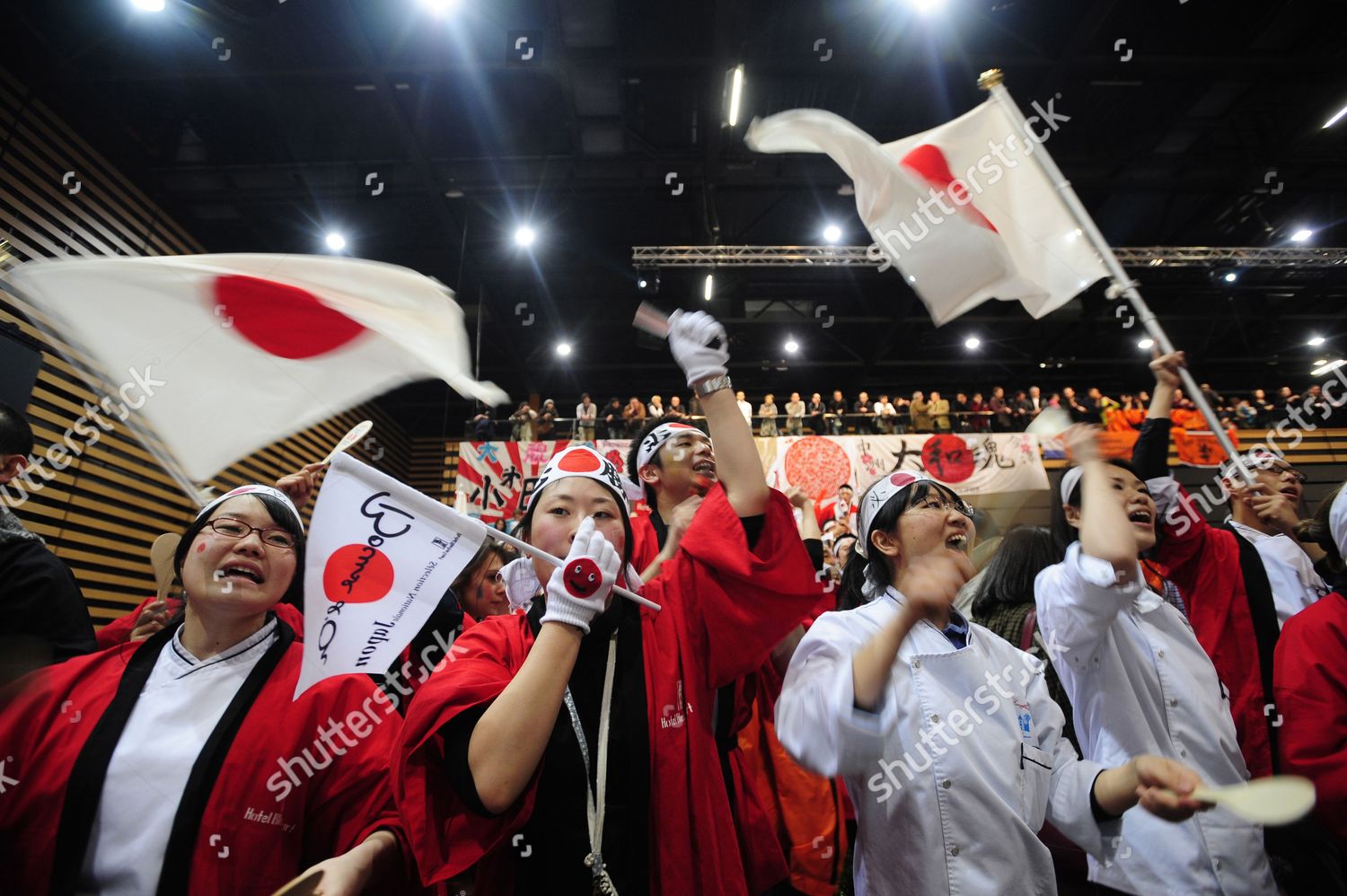 Supporters Japan Cheer Their Team During Editorial Stock Photo - Stock ...