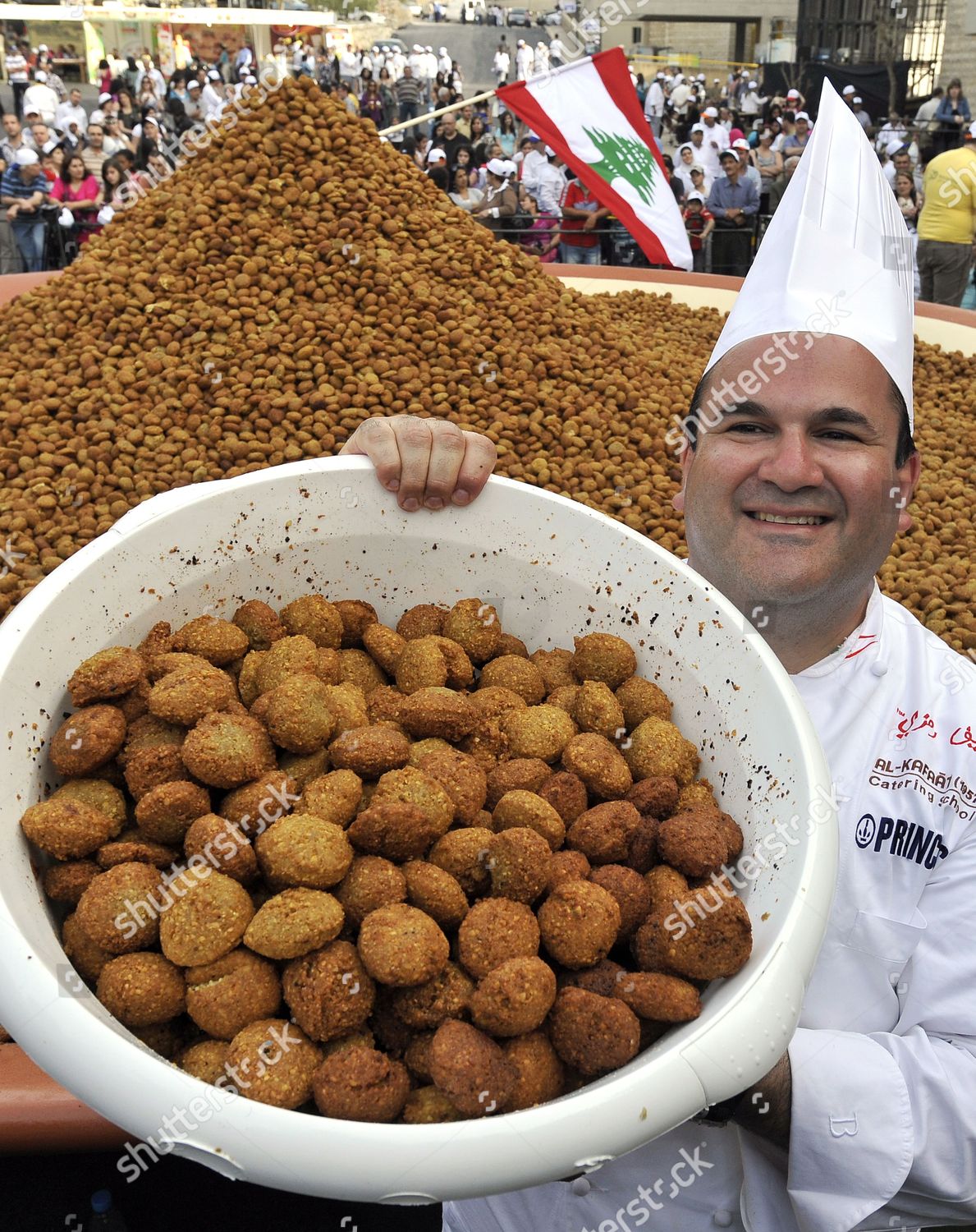 Lebanese Chef Ramzi Choueiry Carries Bucket Editorial Stock Photo ...