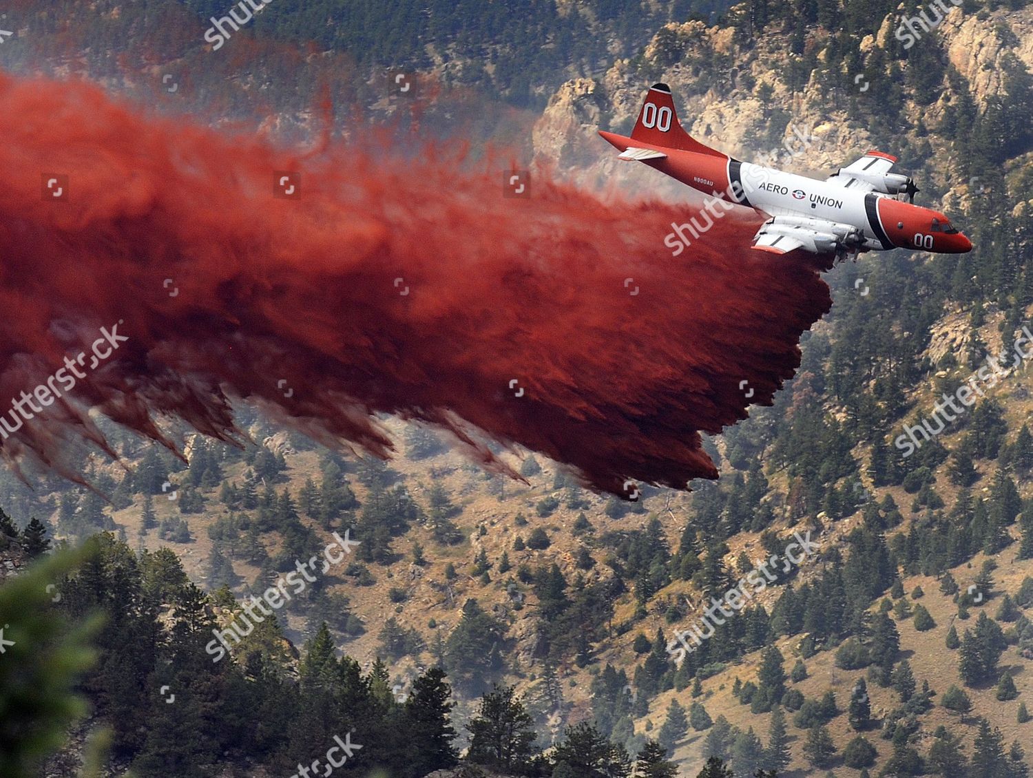 SLURRY BOMBER PAINTS AREA BOULDER HEIGHTS Editorial Stock Photo - Stock ...