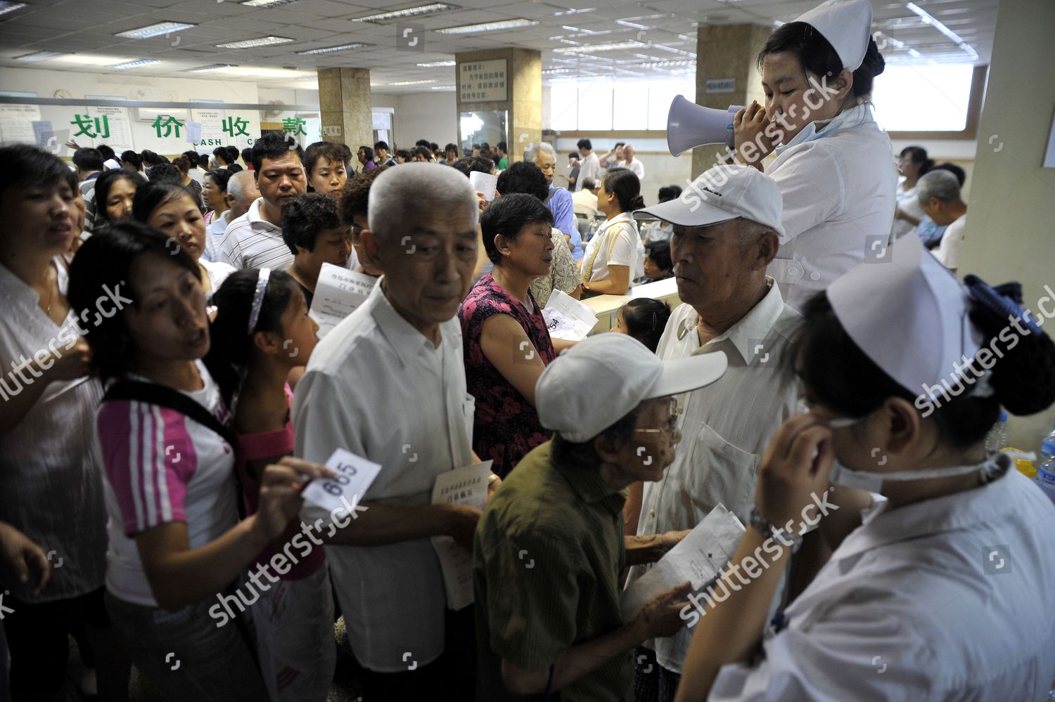Patients Queue Receive Traditional Chinese Medical Editorial Stock ...
