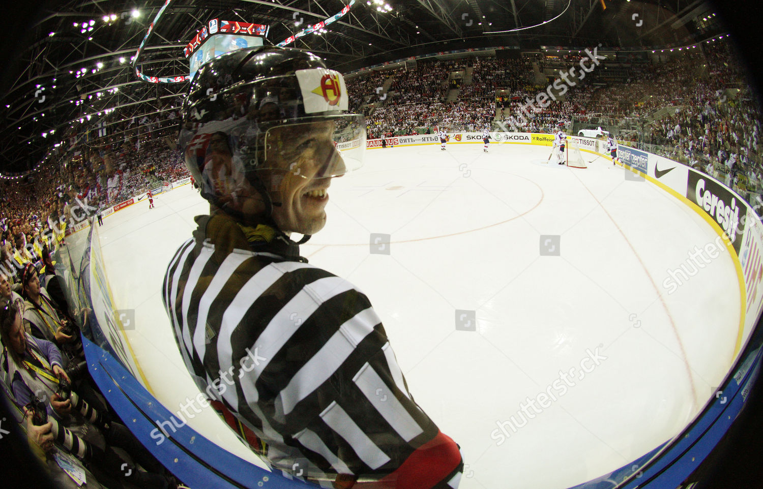 Referee Gives Smile During Ice Hockey Editorial Stock Photo - Stock ...