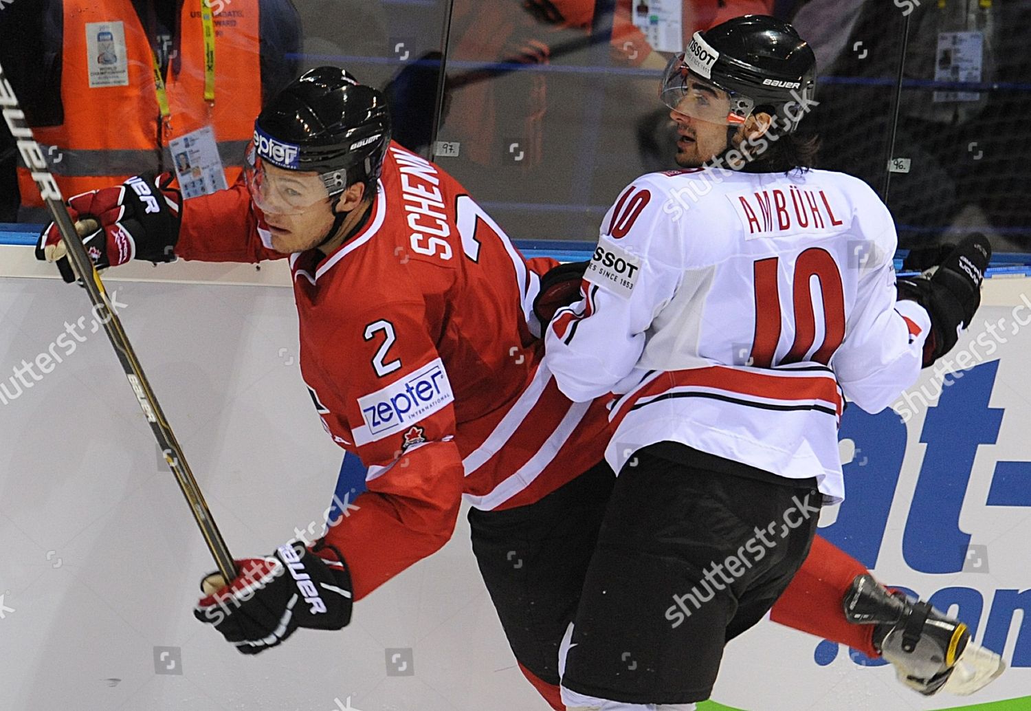 Luke Schenn L Canada Fights Puck Editorial Stock Photo - Stock Image ...