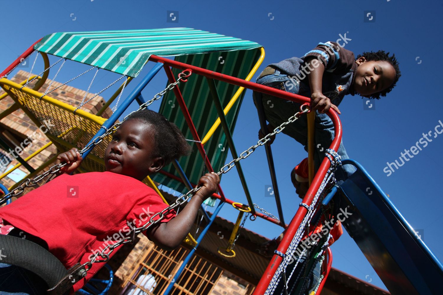 Children Play On Junglegym Tshepong Stimulation Editorial Stock Photo ...