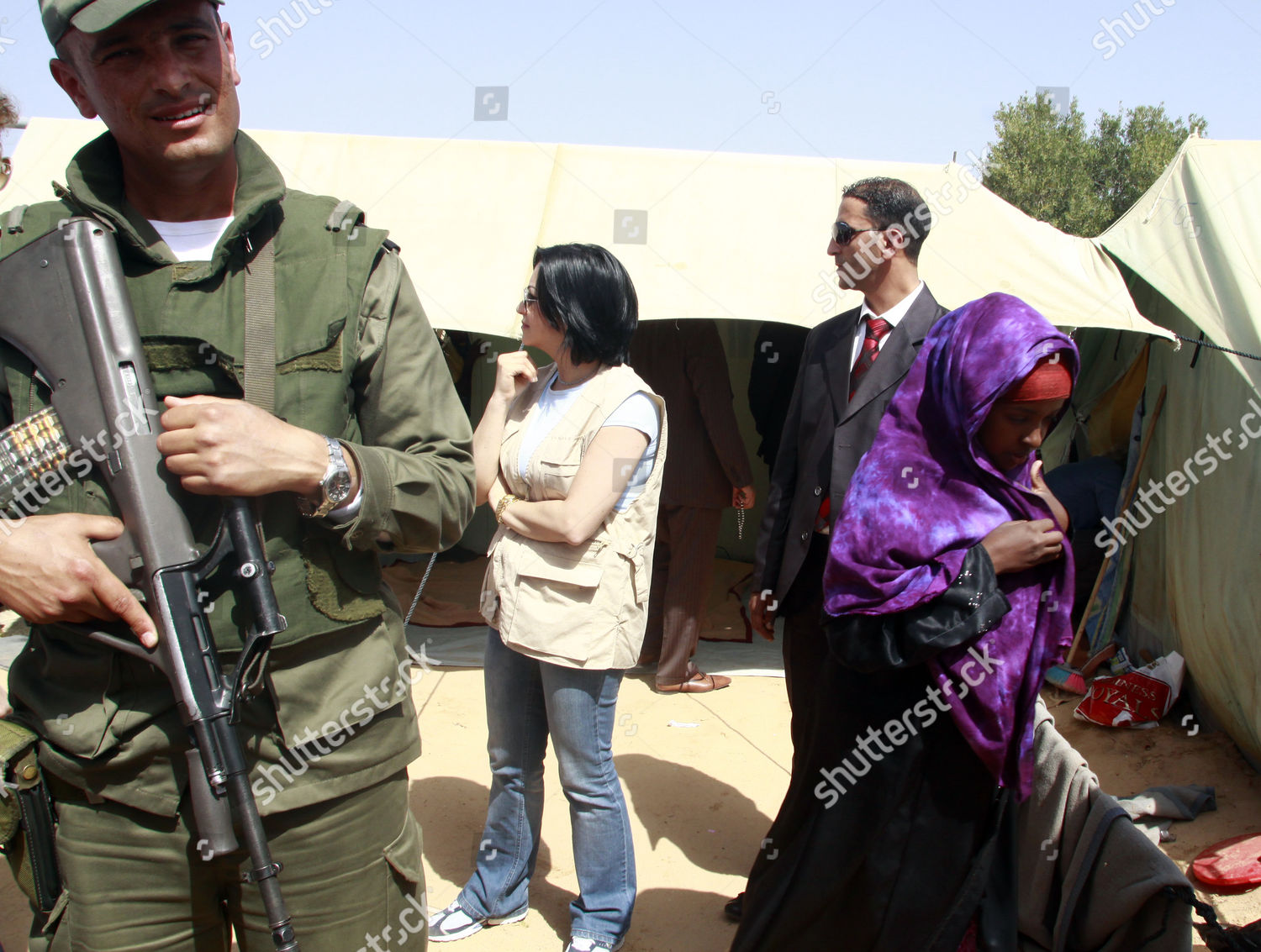 Tunisian Soldier Stands Guard During Us Editorial Stock Photo - Stock ...