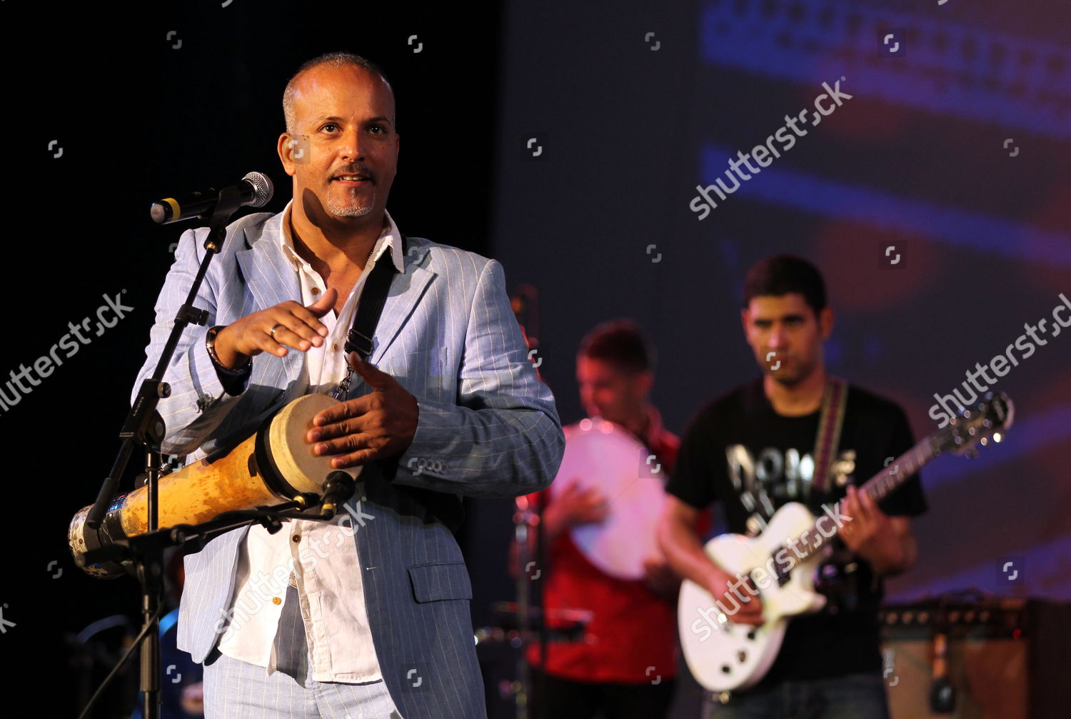 Algerian Singer Hakim Salhi Performs During Editorial Stock Photo ...