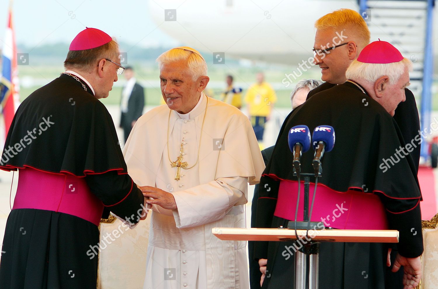 Croatian Bishops Greet Pope Benedict Xvi Editorial Stock Photo - Stock ...