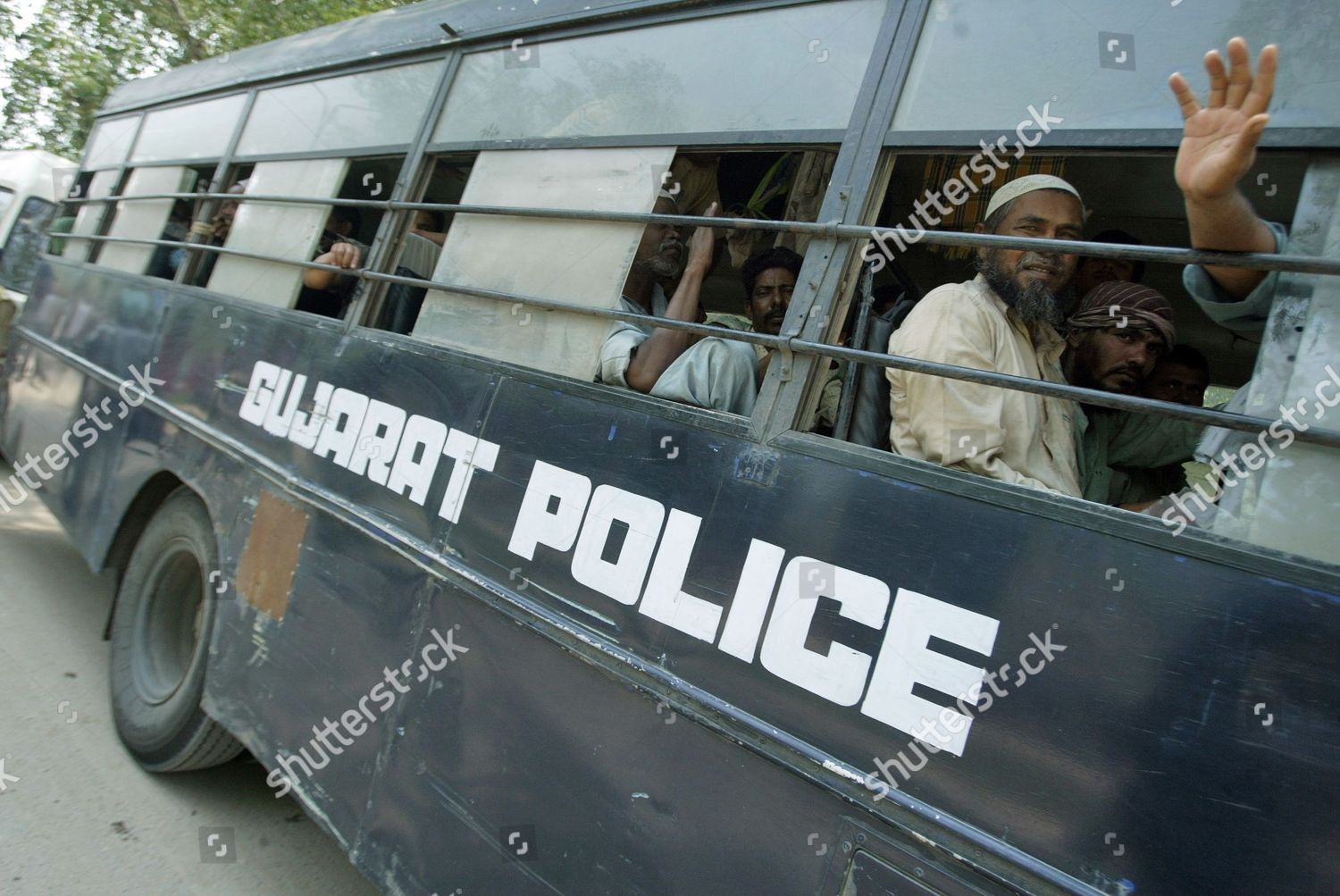 Released Pakistani Prisoners Sit Police Bus Editorial Stock Photo ...
