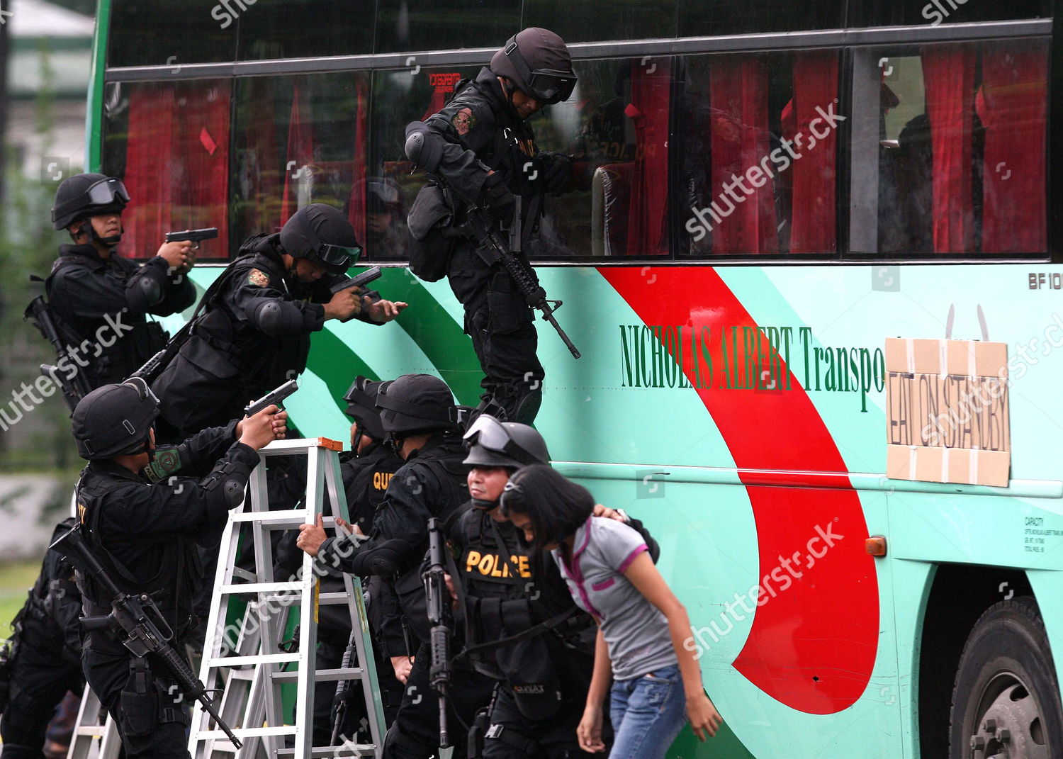 Filipino Police Special Weapons Tactics Swat Editorial Stock Photo ...