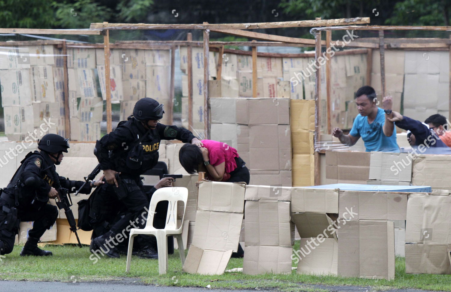 Filipino Police Special Weapons Tactics Swat Editorial Stock Photo ...