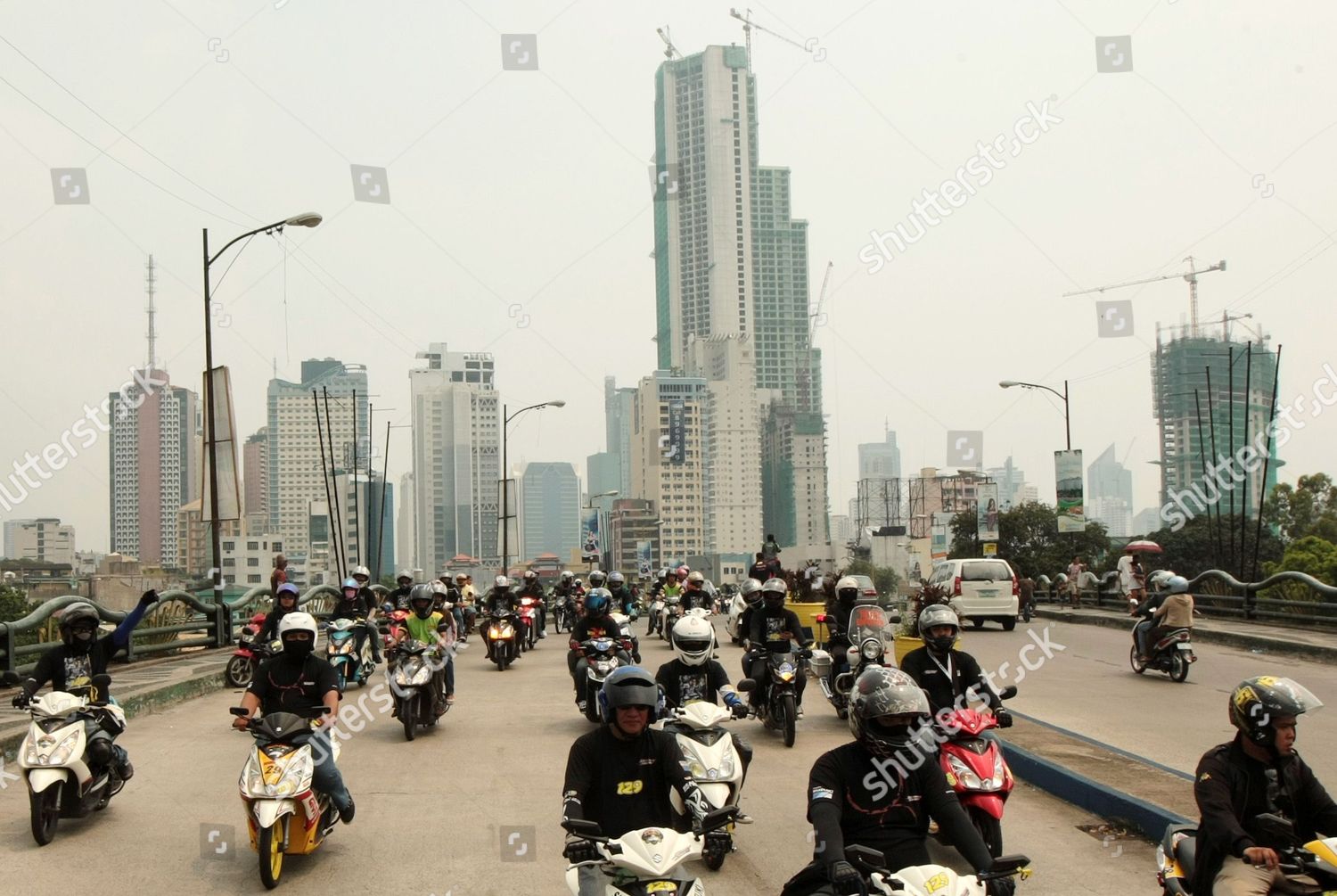 Filipino Motorcycle Riders Parade During Funeral Editorial Stock Photo ...