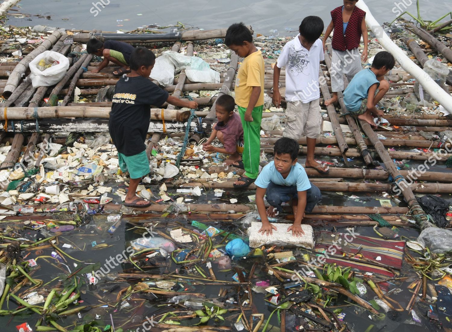 Filipino Boys Look Recyclable Material Which Editorial Stock Photo ...