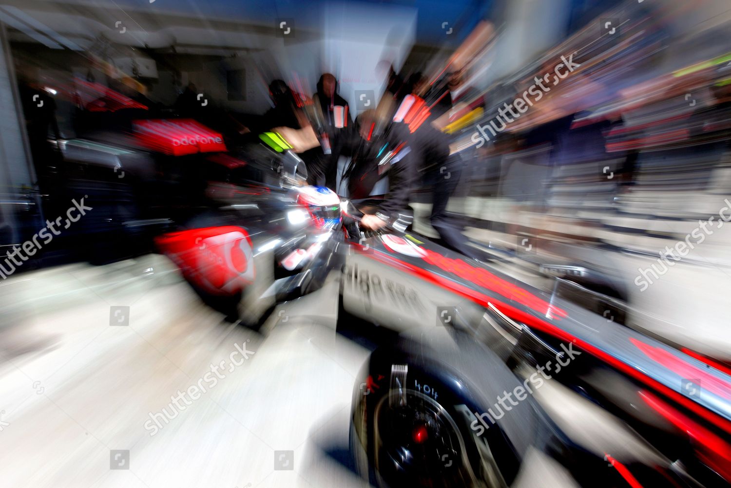 Team Mechanics Push Car British Formula Editorial Stock Photo - Stock ...