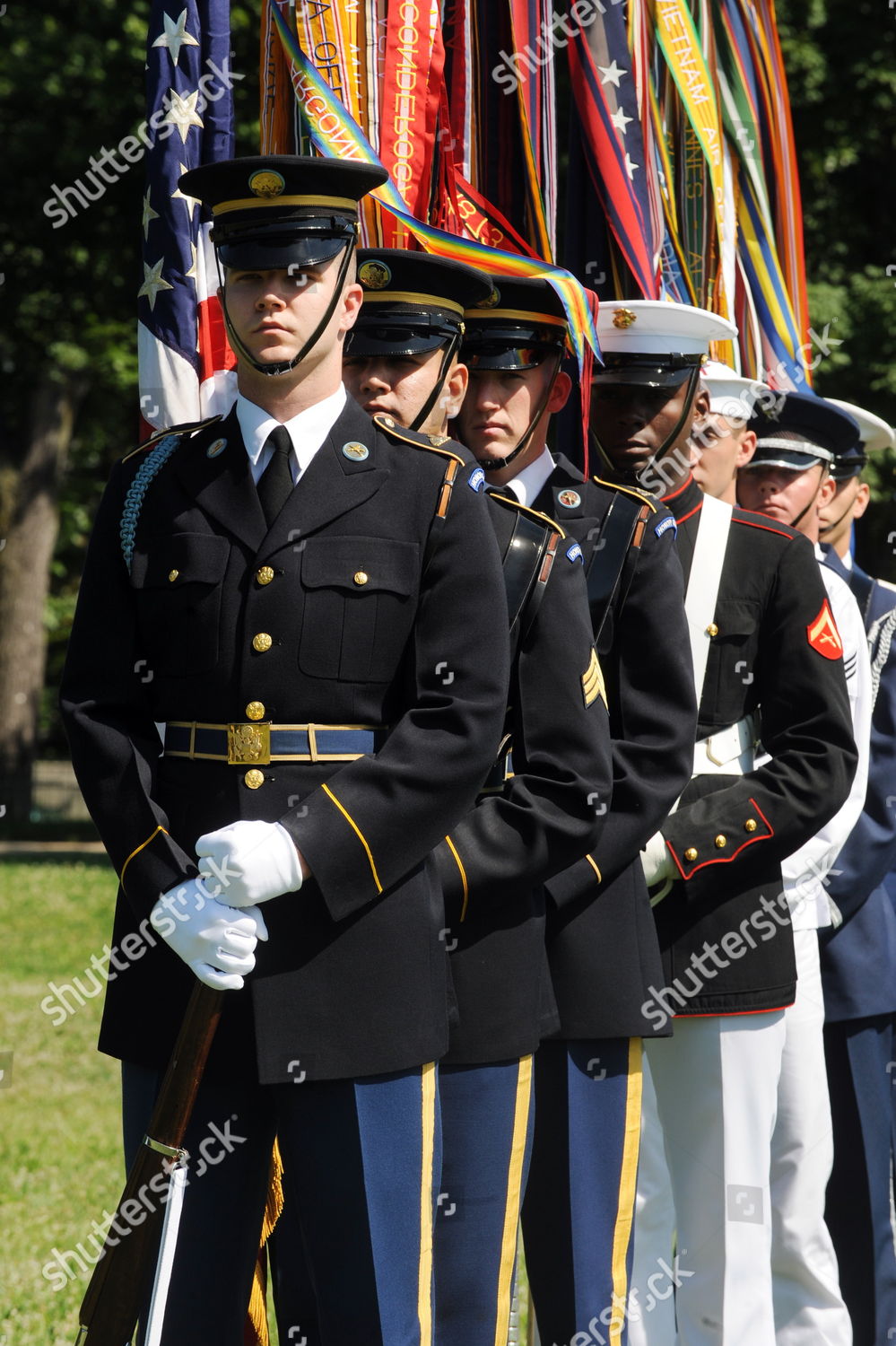 Us Military Color Guard Attends Ceremony Editorial Stock Photo - Stock ...