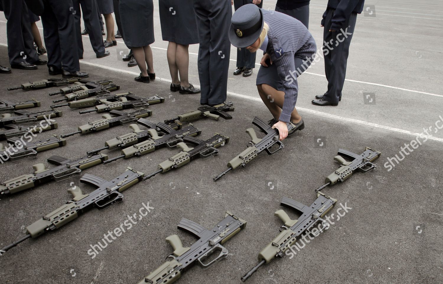 Female Raf Personnel Takes Break During Editorial Stock Photo - Stock ...
