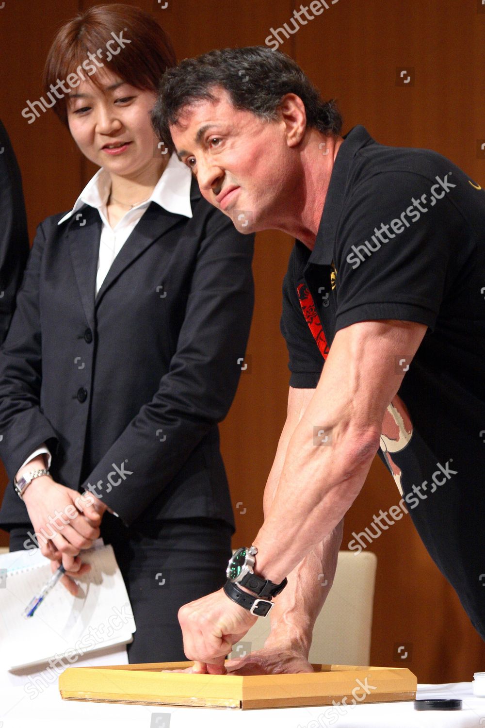 Sylvester Stallone Giving Hand Print Editorial Stock Photo - Stock ...
