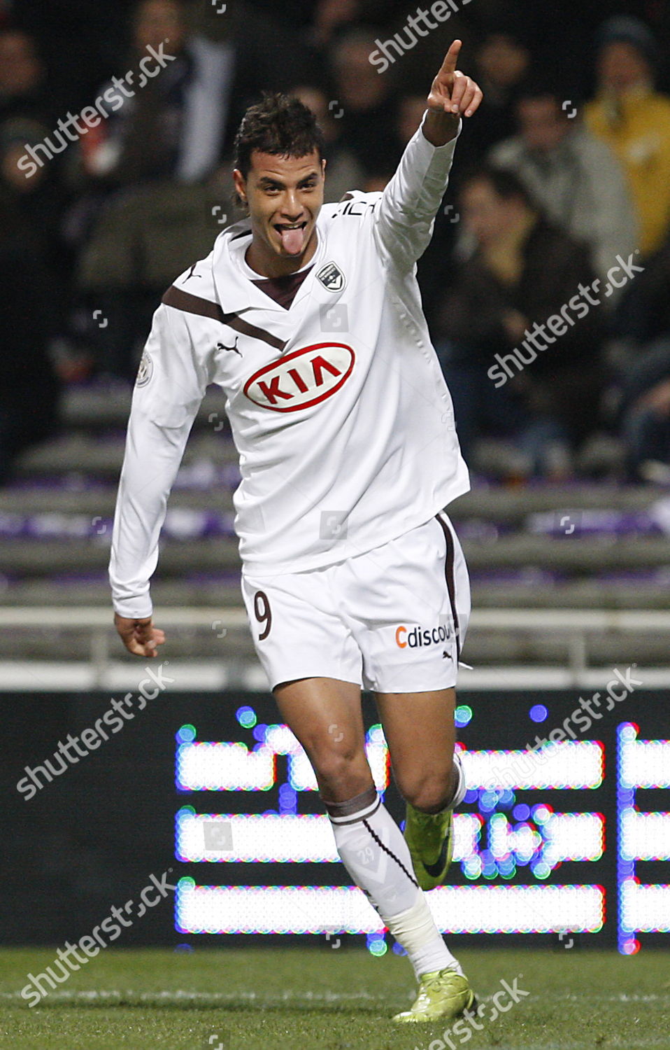 Marouane Chamakh Girondins Bordeaux Celebrates After Editorial Stock ...