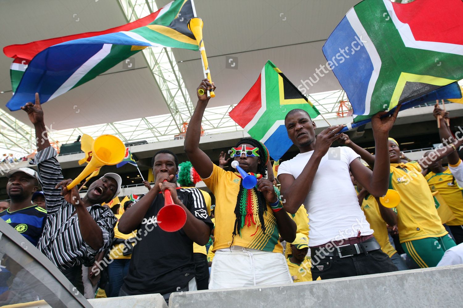 South African Fans Get Into Spirit Editorial Stock Photo - Stock Image ...