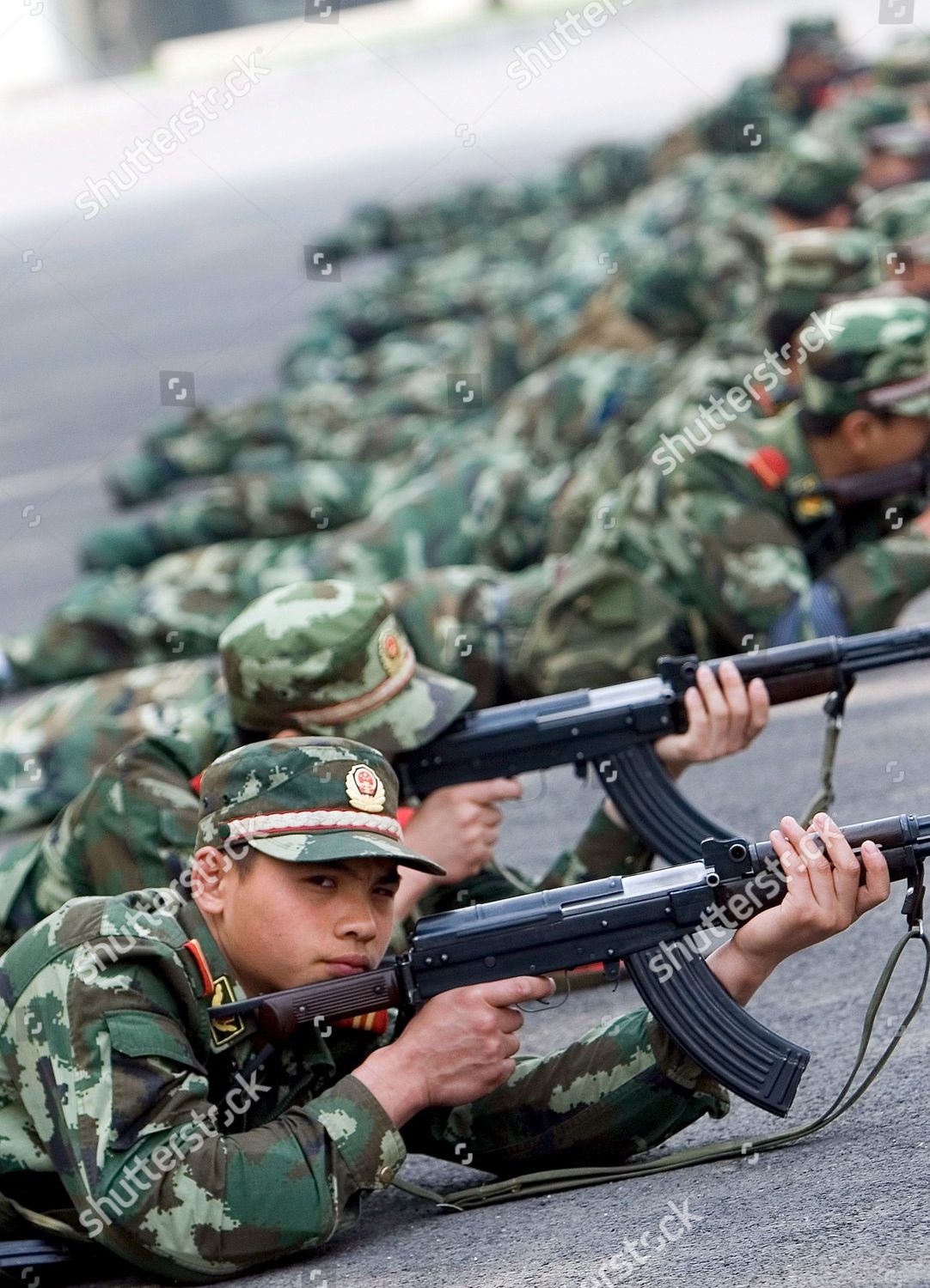 Peoples Liberation Army Pla Soldiers Train Editorial Stock Photo ...