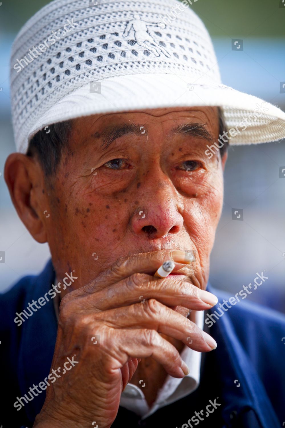 Chinese Man Smokes Cigarette Beijing China Editorial Stock Photo ...