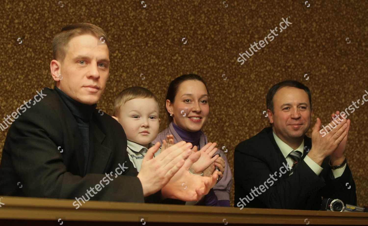 Relatives Russian Cosmonaut Dmitry Kondratiev Apploud Editorial Stock ...