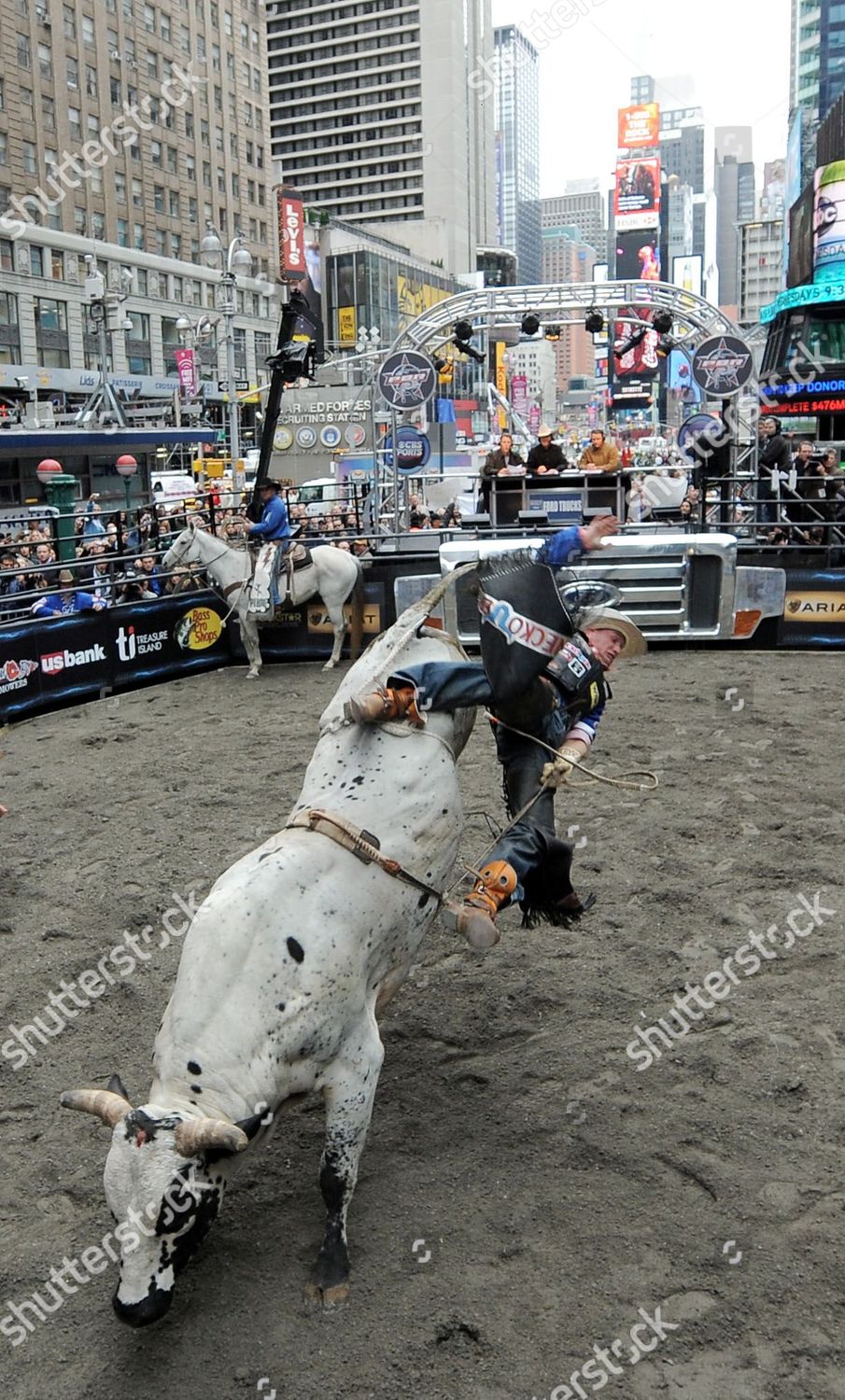 Bull Rider Ryan Mcconnel Tries Stay Editorial Stock Photo - Stock Image ...