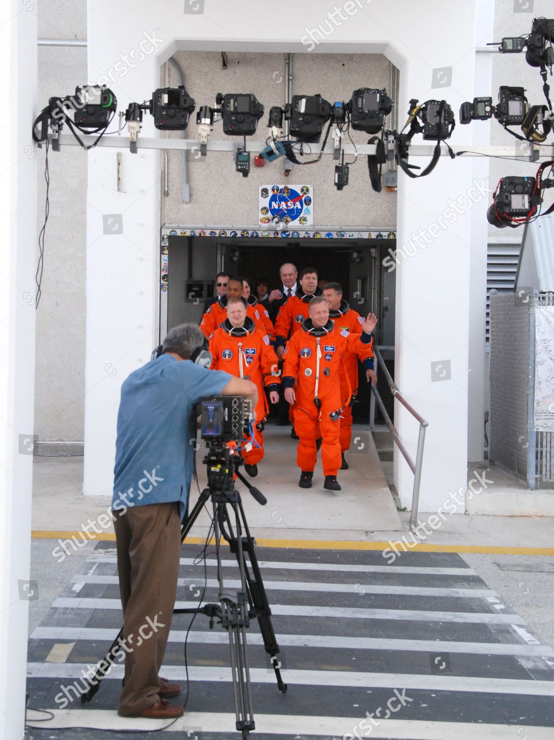 Nasa Astronauts Rl Commander Steve Lindsey Editorial Stock Photo ...