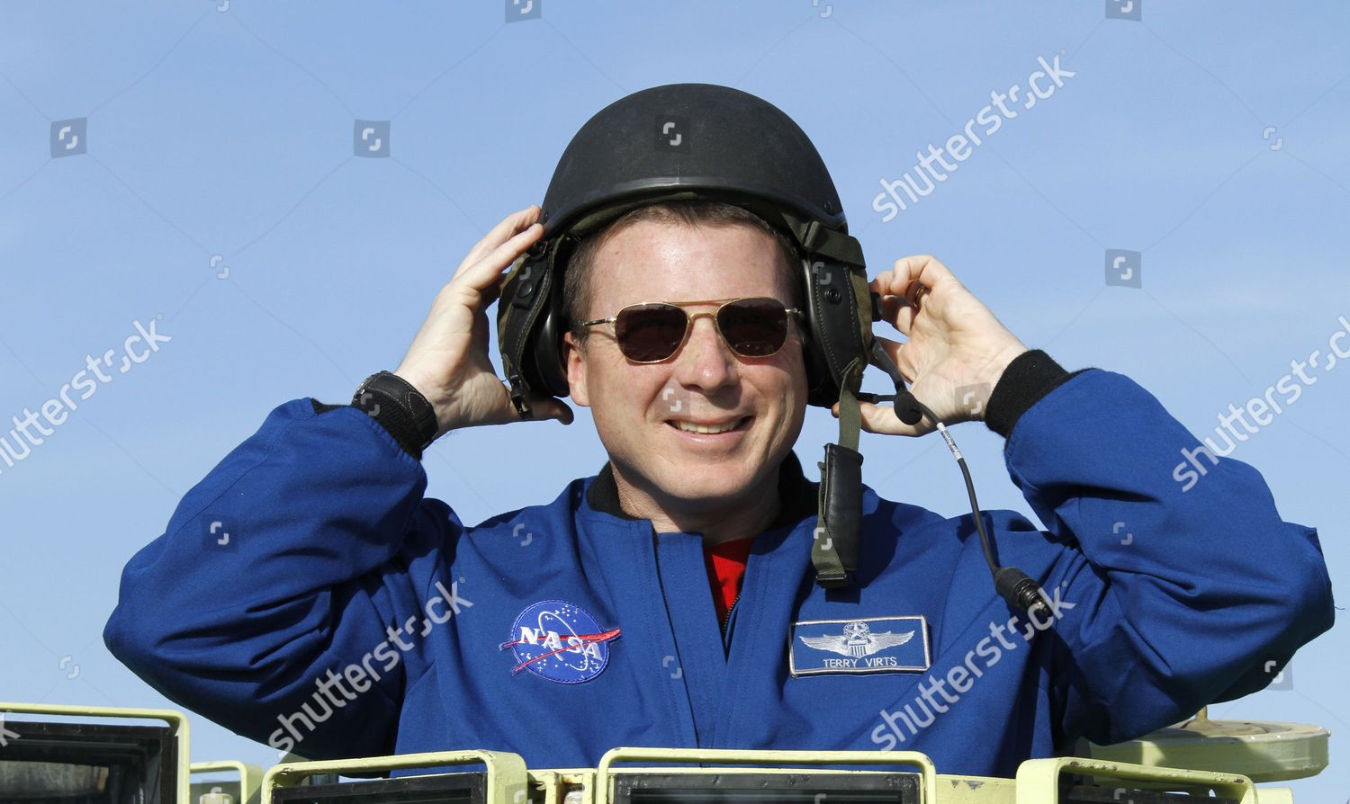 Sts130 Crew Pilot Terry Virts Adjusts Editorial Stock Photo - Stock ...