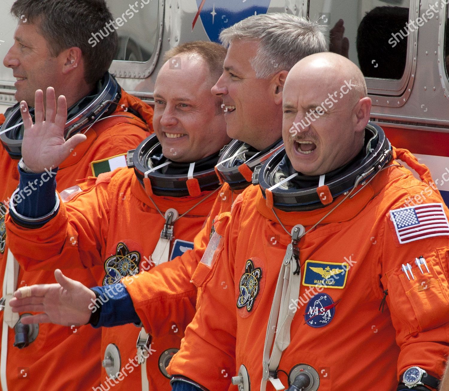 Sts134 Crew Membersrlcommander Mark Kelly Pilot Editorial Stock Photo ...