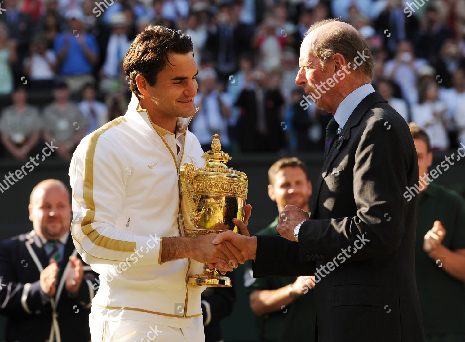 Roger Federer Switzerland Receives Championship Trophy Editorial Stock ...
