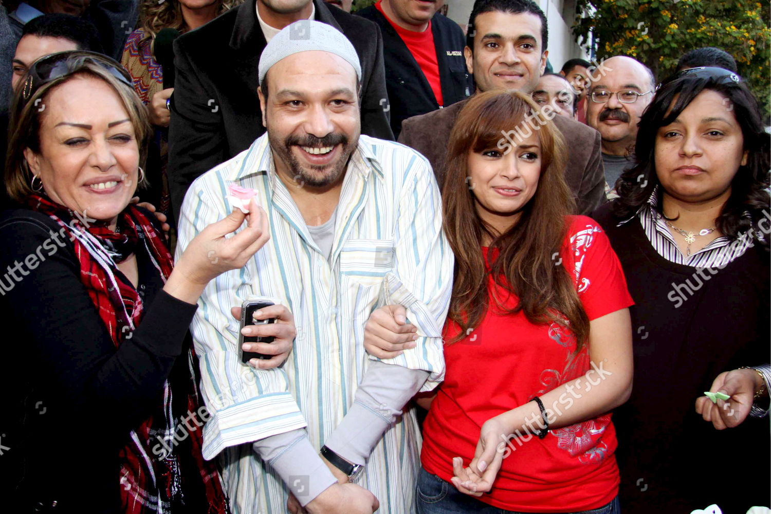Lr Egyptian Actors Hala Fakher Khaled Editorial Stock Photo - Stock ...
