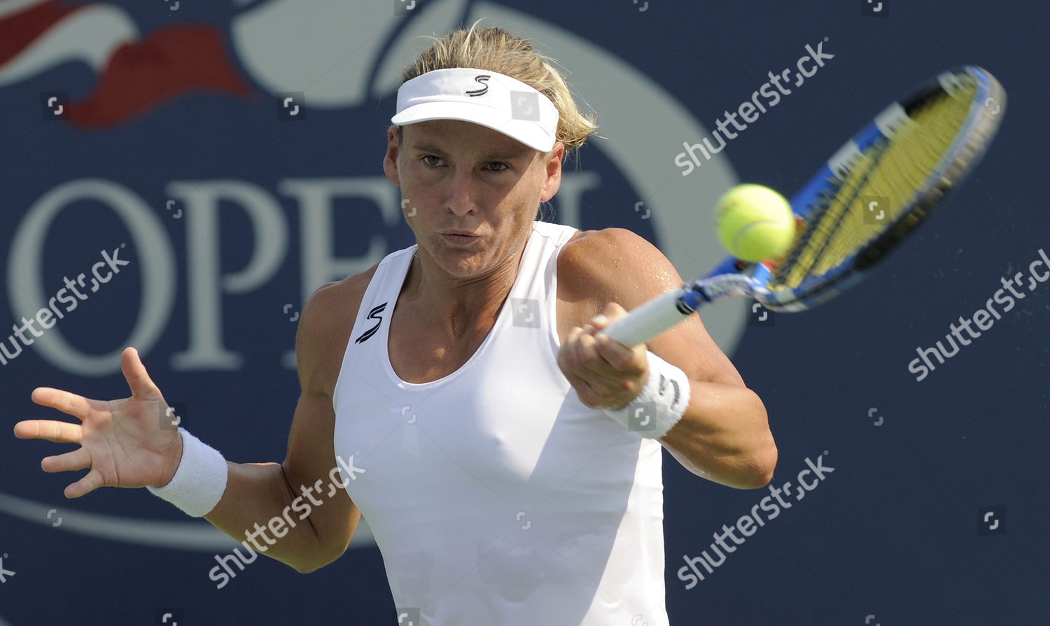Sybille Bammer Austria Hits Forehand Return Editorial Stock Photo ...