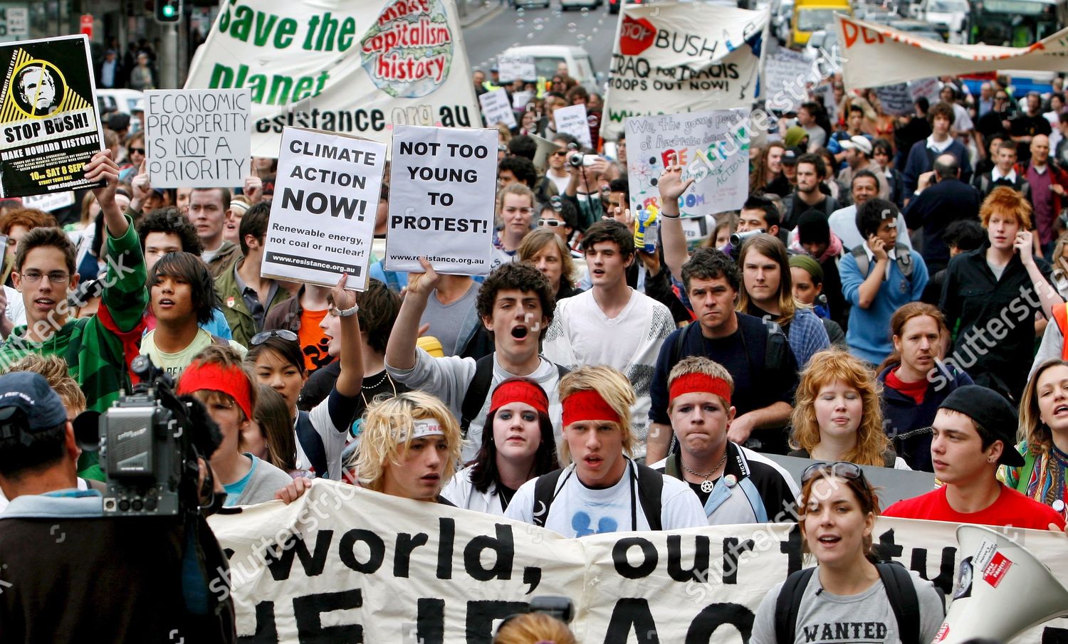 Students Shout Protest Slogans Rally Sydney Editorial Stock Photo ...