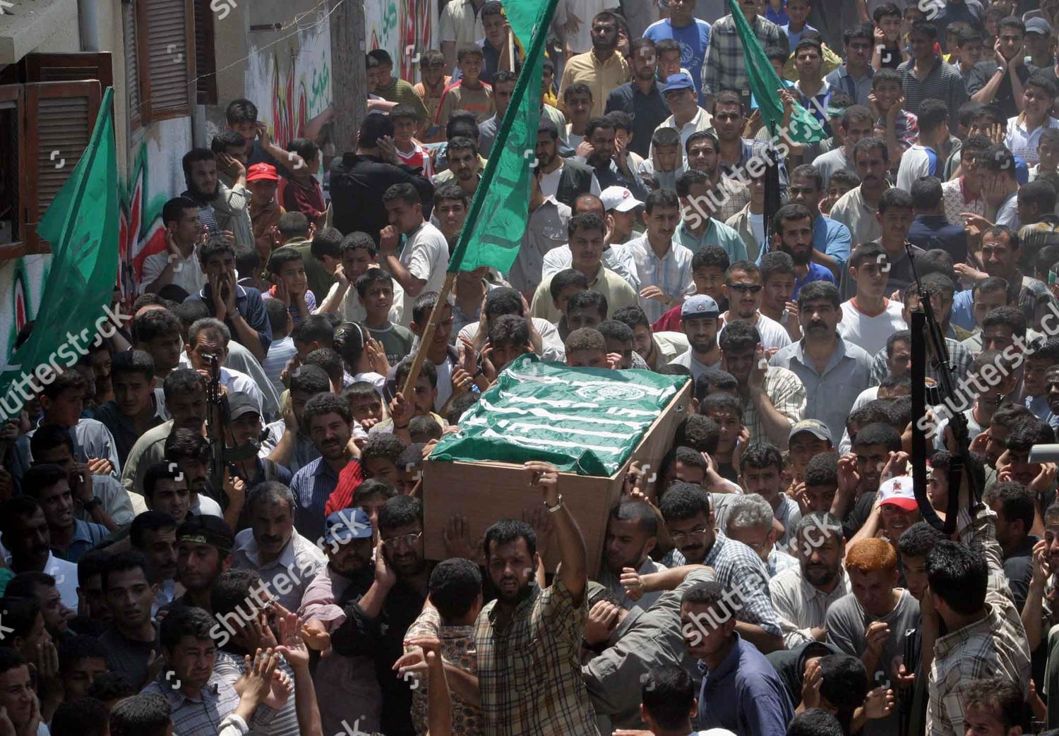 Palestinian Mourners Carry Body Soheel Abo Editorial Stock Photo ...