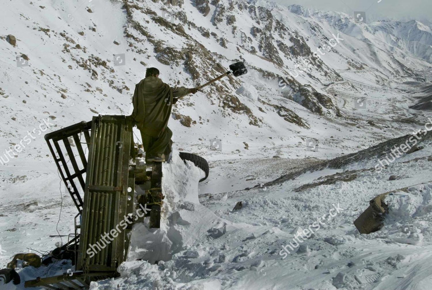 Salang Tunnel Afghanistan Afghan Man Tries Editorial Stock Photo ...