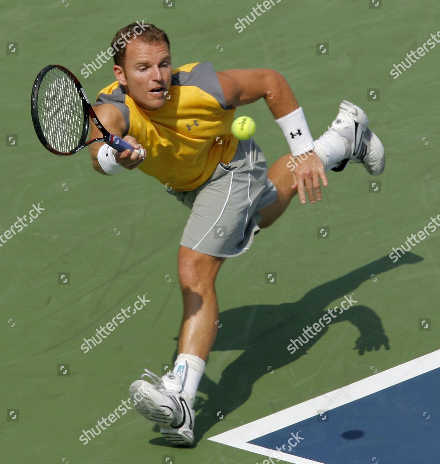 Michael Russell Us Hits Forehand Return Editorial Stock Photo - Stock ...