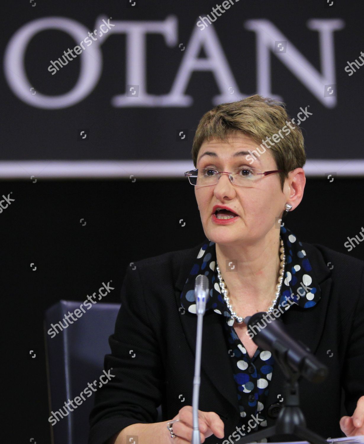 Nato Spokesperson Oana Lungescu Romania Speaks Editorial Stock Photo ...