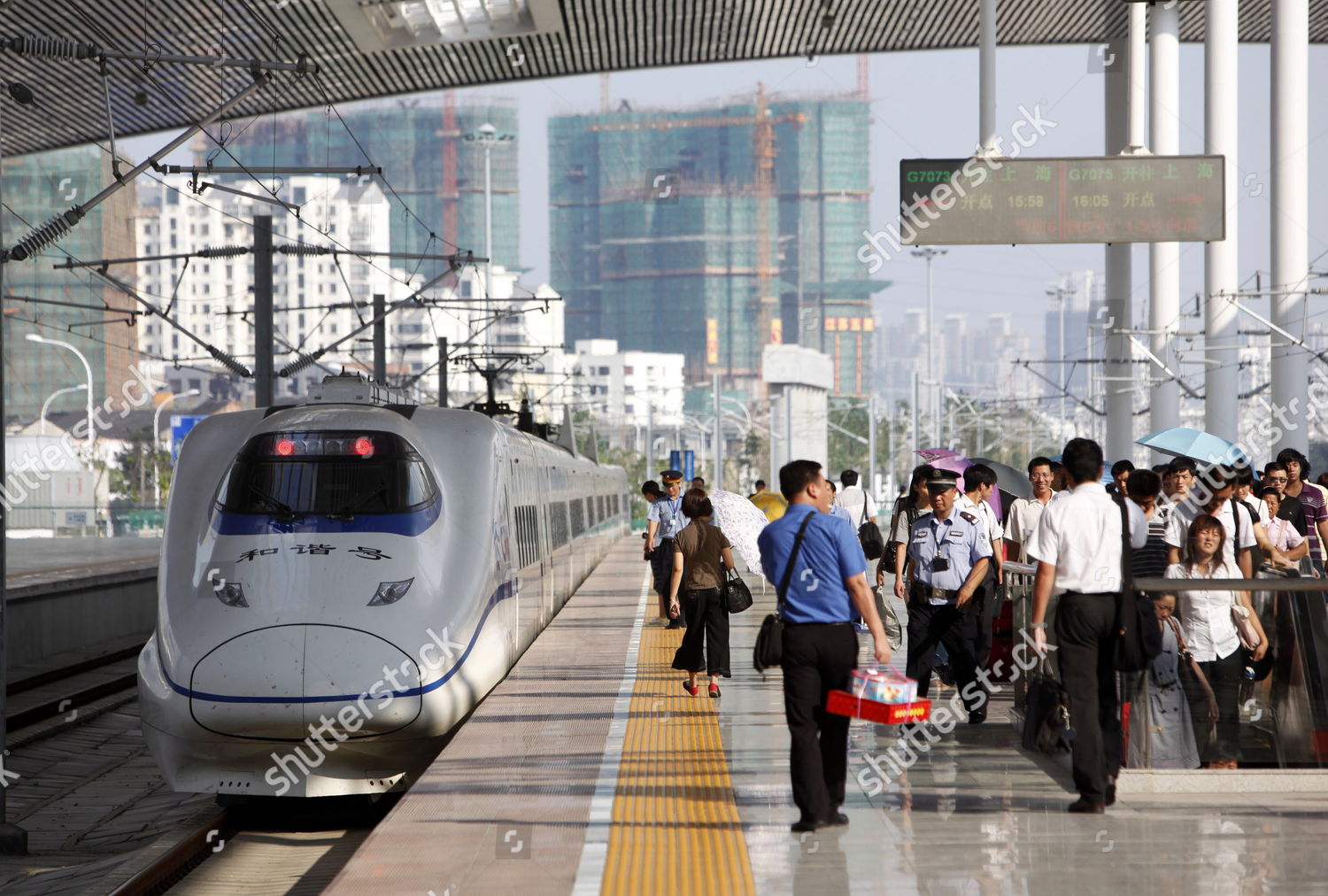 Passengers Walk On Platform Board Their Editorial Stock Photo - Stock ...