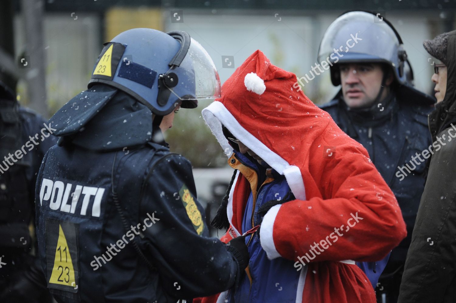 Danish Riot Police Control Protester Dressed Editorial Stock Photo ...