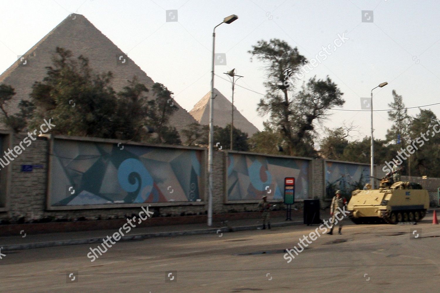 Egyptian Army Armoured Vehicles Stationed Outside Editorial Stock Photo ...